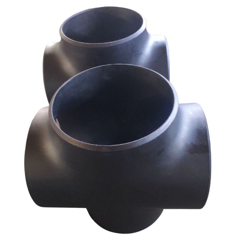 China ASME B16.9 A105 A234WPB Carbon steel butt weld equal pipe cross ...